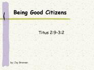 PPT – Being a Good Citizen PowerPoint presentation | free to view - id ...