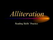 PPT – Alliteration PowerPoint presentation | free to view - id: 1c2a0e ...