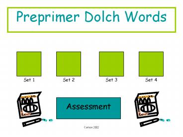 PPT – Preprimer Dolch Words PowerPoint presentation | free to view - id ...