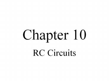 RC Circuits presentation | free to download