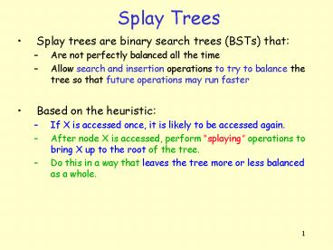 Splay Trees presentation | free to view