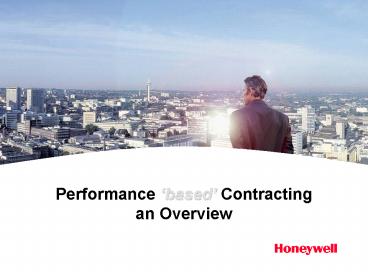 Performance based Contracting an Overview presentation | free to view