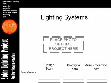 PPT – Lighting Systems PowerPoint presentation | free to download - id ...