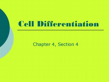 Cell Differentiation presentation | free to view