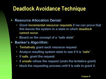PPT – Deadlock Avoidance Technique PowerPoint presentation | free to ...