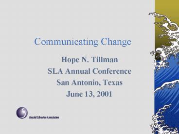 Communicating Change presentation | free to view