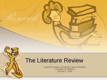 The Literature Review presentation | free to view
