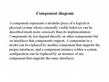 PPT – Component diagram PowerPoint presentation | free to view - id ...