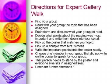 Directions for Expert Gallery Walk presentation | free to view