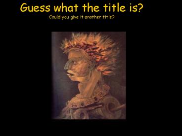 Arcimboldo presentation | free to view