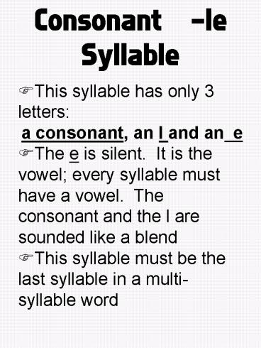 Consonant le presentation | free to view