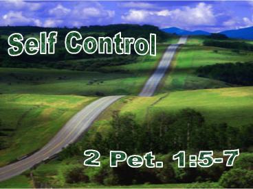 Self Control presentation | free to view