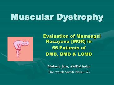 PPT – Muscular Dystrophy PowerPoint presentation | free to view - id ...