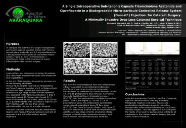 PPT – poster ARVO PowerPoint presentation | free to view - id: 264f95-ZDc1Z