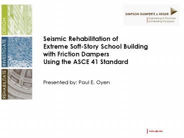 Seismic Rehabilitation of Extreme SoftStory School Building with ...