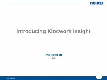 Introducing Klocwork Insight presentation | free to view