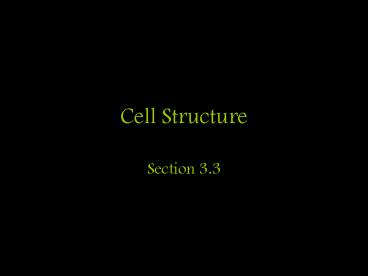 PPT – Cell Structure PowerPoint presentation | free to download - id ...