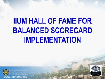 IIUM Power Point Template presentation | free to view