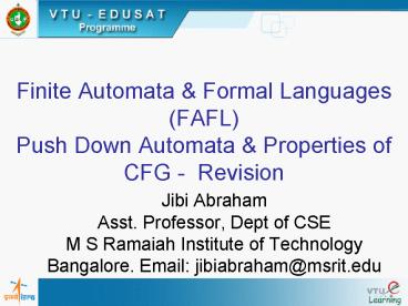 PPT – Finite Automata PowerPoint presentation | free to view - id ...