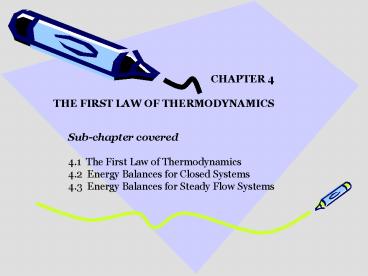 PPT – THE FIRST LAW OF THERMODYNAMICS PowerPoint presentation | free to ...