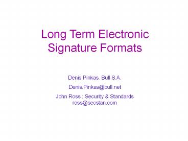 PPT – Signature Formats PowerPoint presentation | free to download - id ...