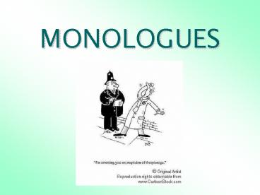 MONOLOGUES presentation | free to view