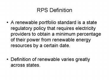RPS Definition presentation | free to view