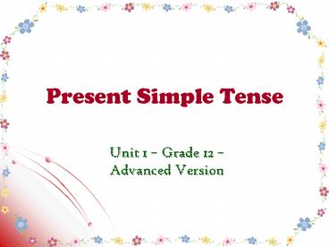 Present Simple Tense presentation | free to view