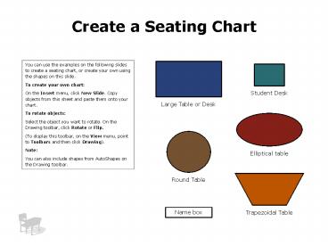 Create a Seating Chart presentation | free to view