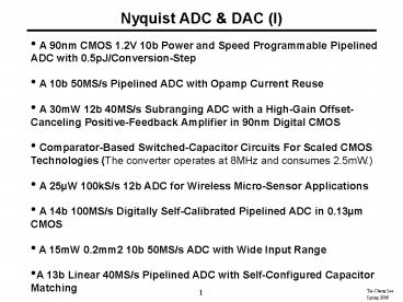 PPT – Nyquist ADC PowerPoint presentation | free to view - id: 26e9e1-OTZkZ