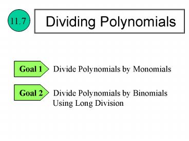 Dividing Polynomials presentation | free to view