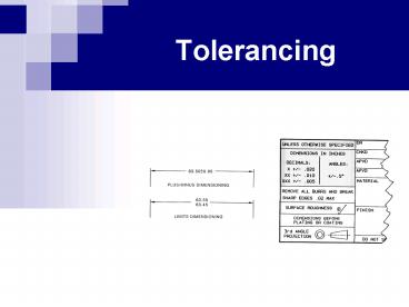 PPT – Tolerancing PowerPoint presentation | free to view - id: 268079-ZDc1Z
