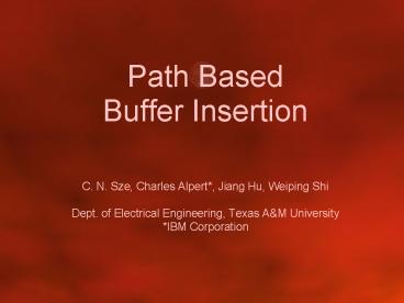 Path Based Buffer Insertion presentation | free to view