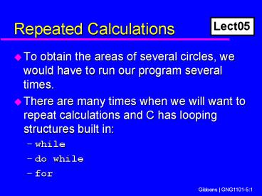 PPT – Repeated Calculations PowerPoint presentation | free to view - id ...