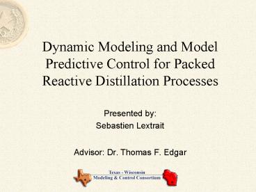 Dynamic Modeling and Model Predictive Control for Packed Reactive ...