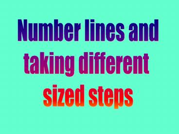 Number lines and presentation | free to view