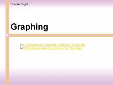 PPT – Graphing PowerPoint presentation | free to view - id: 26ab70-ODA2Z