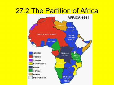 27'2 The Partition of Africa presentation | free to view
