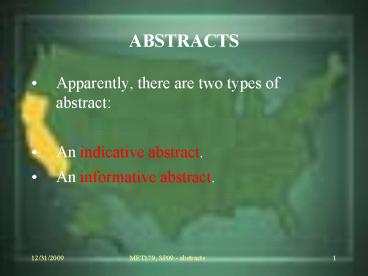 ABSTRACTS presentation | free to download