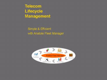 Telecom Lifecycle Management presentation | free to view