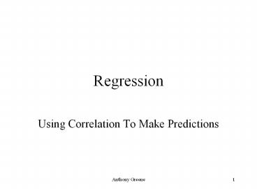 PPT – Regression PowerPoint presentation | free to view - id: 268ceb-ZDc1Z