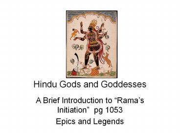 Hindu Gods and Goddesses presentation | free to download