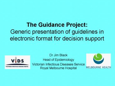 PPT – The Guidance Project: Generic presentation of guidelines in ...