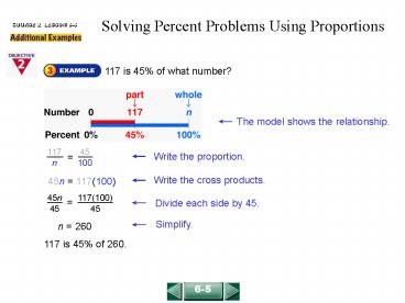 Solving Percent Problems Using Proportions presentation | free to view