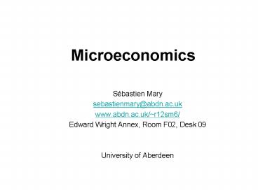 Microeconomics presentation | free to download