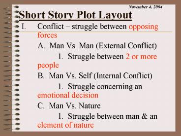 Short Story Plot Layout presentation | free to view