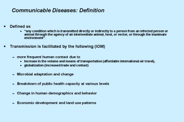 Ppt Communicable Diseases Powerpoint Presentation Free NON INFECTIOUS