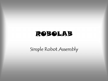ROBOLAB presentation | free to view