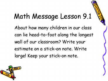 PPT – Math Message Lesson 9'1 PowerPoint presentation | free to view ...