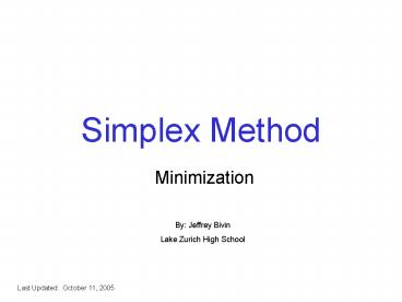 PPT – Simplex Method PowerPoint presentation | free to view - id ...